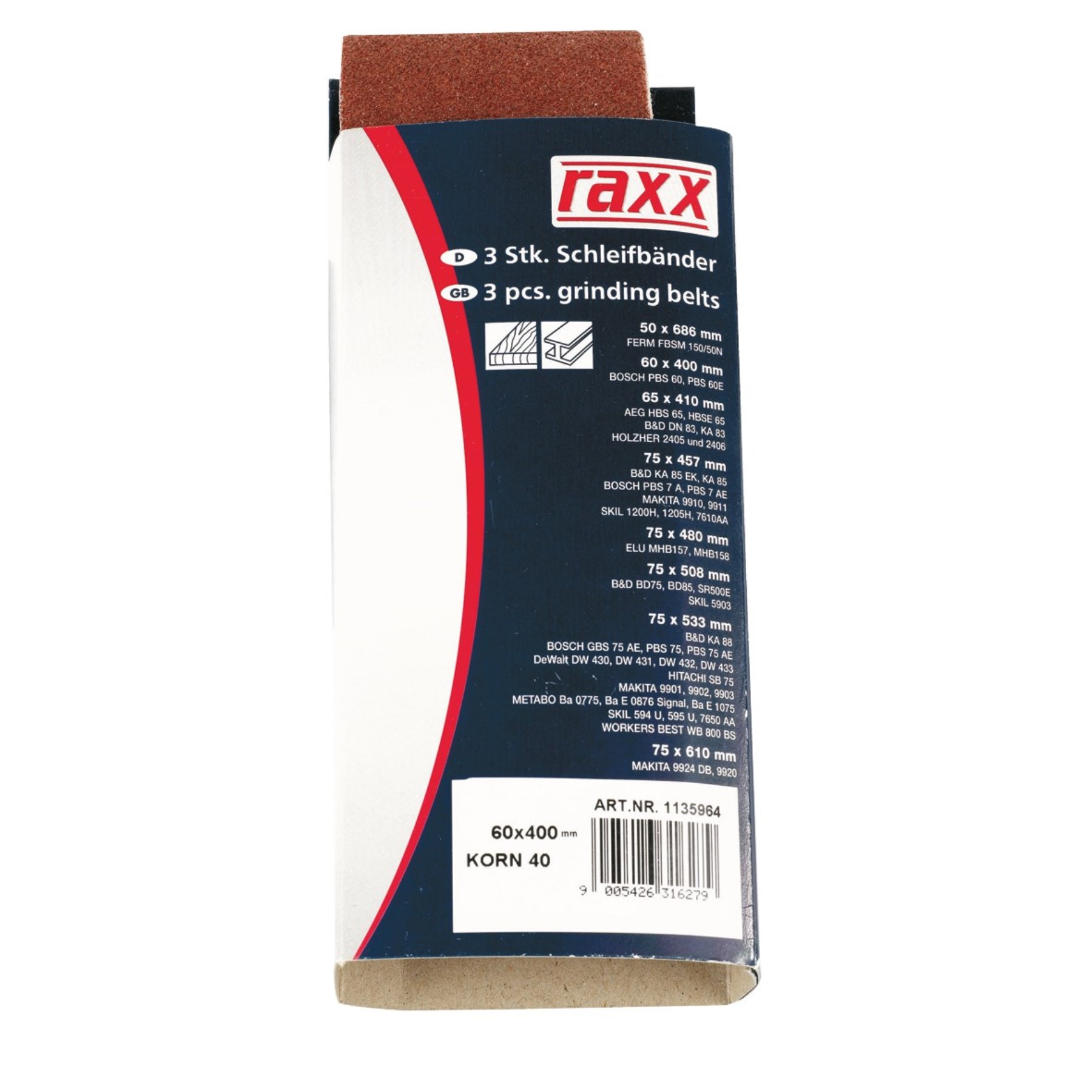 Brusna traka za tračnu brusilicu 100x610mm K- 60 – Unibau