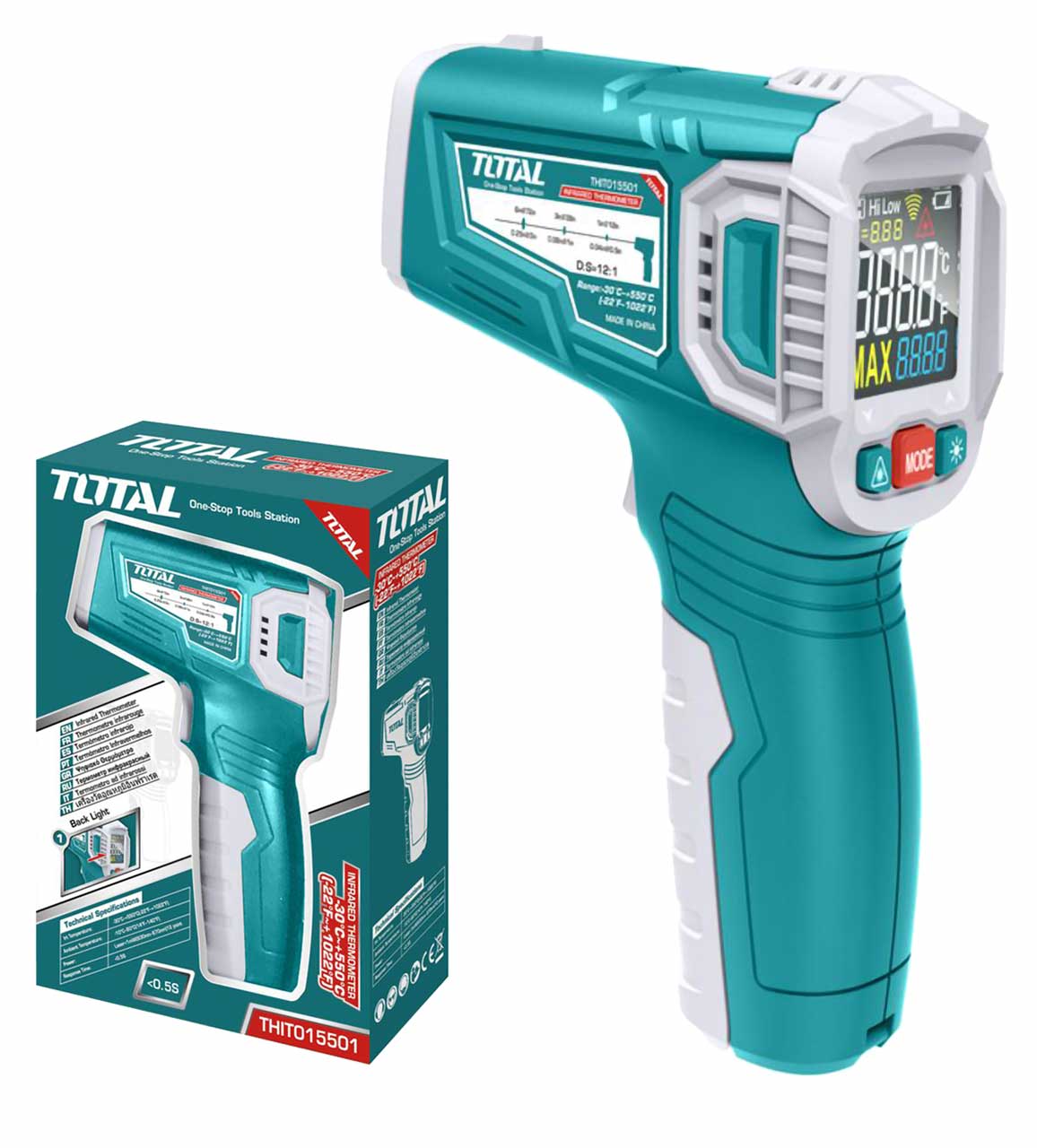 Total bezkontaktni infracrveni termometar THIT015501 – Unibau