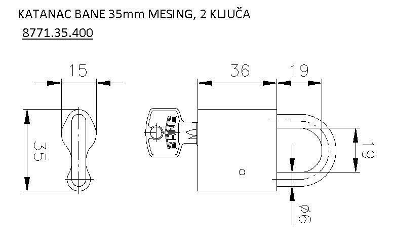 Katanac 35 BANE 8771.35.400 VP – Unibau