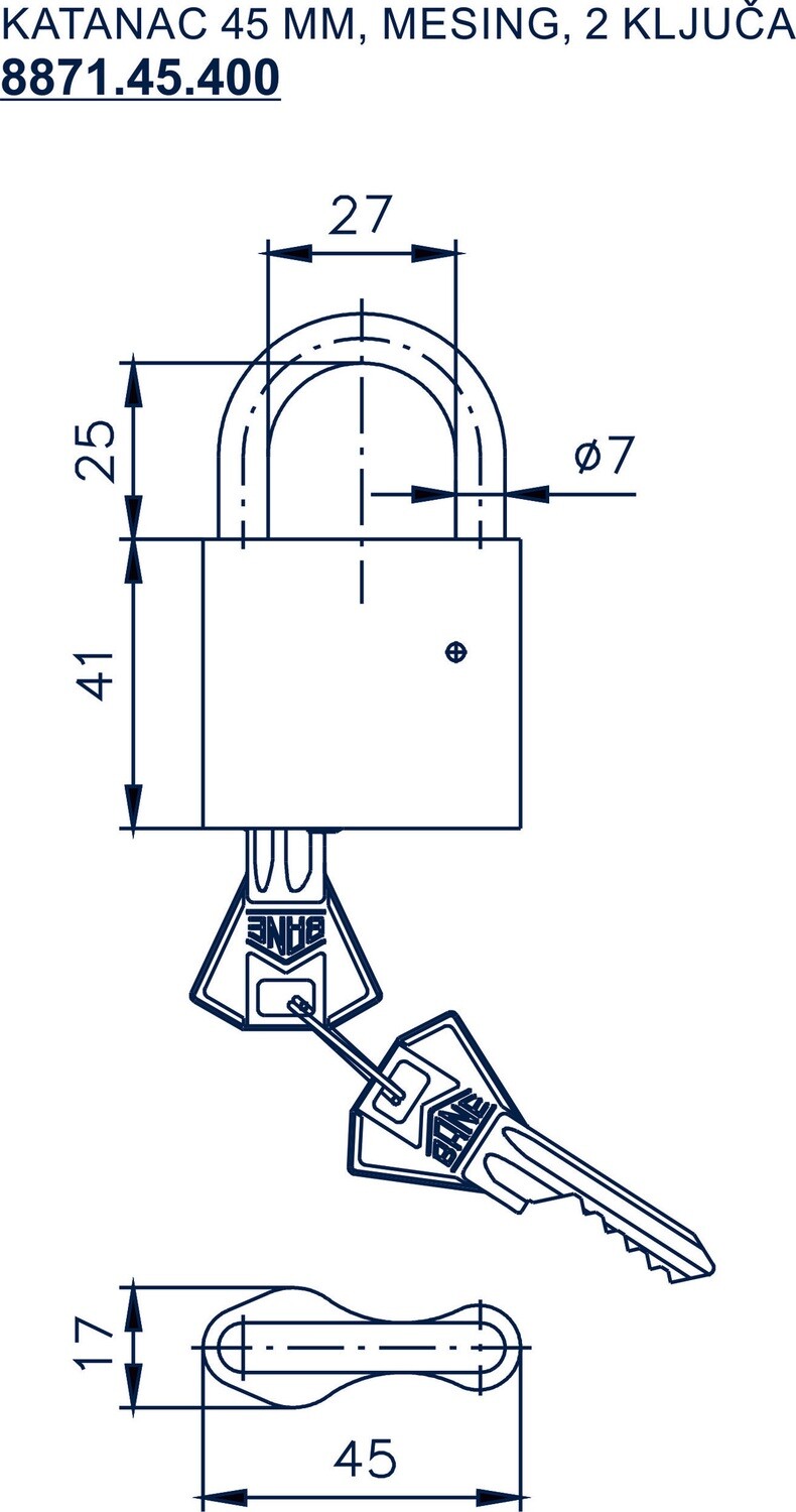 Katanac 45 BANE 8871.45.400 VP – Unibau